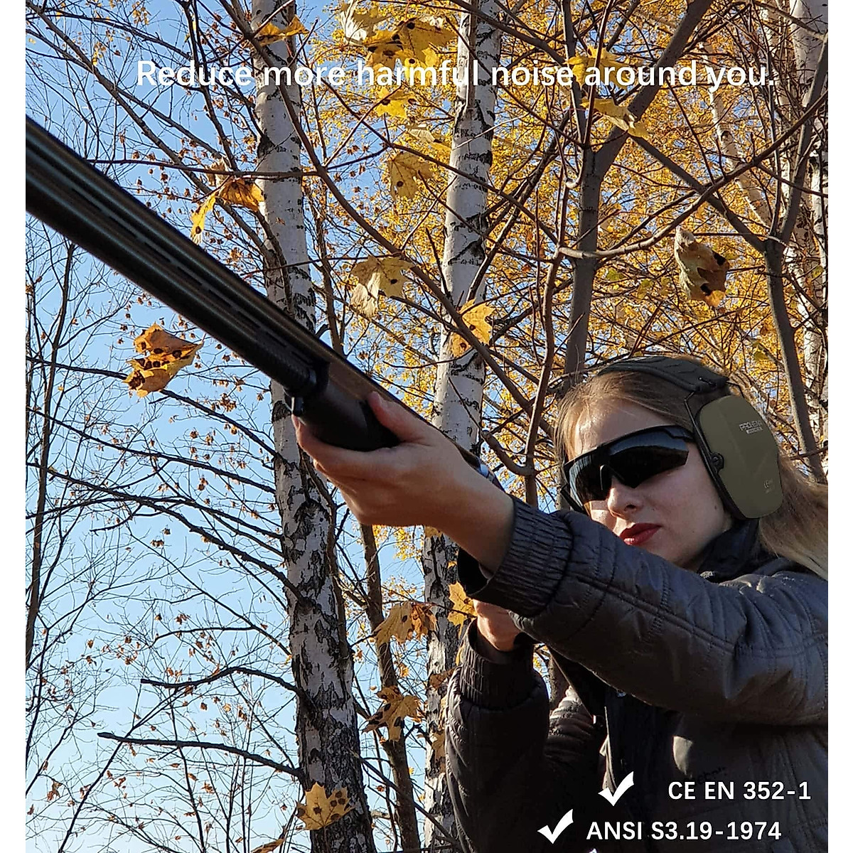 PROHEAR 016 Shooting Ear Protection Earmuffs 2 Pack, NRR 26dB for Gun Range, Hunting -Green and Brown