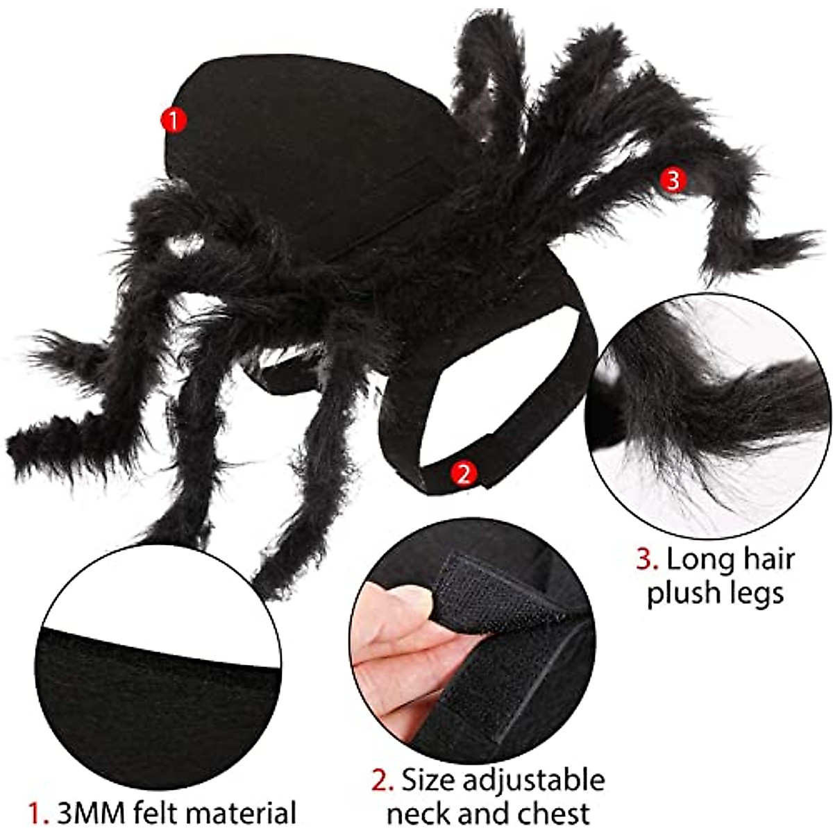 Halloween Costume for Pets Dogs Spiders Sweatshirt Cosplay Apparel Clothes Pets Dogs Halloween Funny Dog Puppies Theme Party Costume for Medium Large Dog Costume