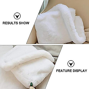 Plush Underarm Bag Fluffy Large Tote Handbag Fashion Color Shoulder Bag Crossbody Messenger Bag for Women Girls