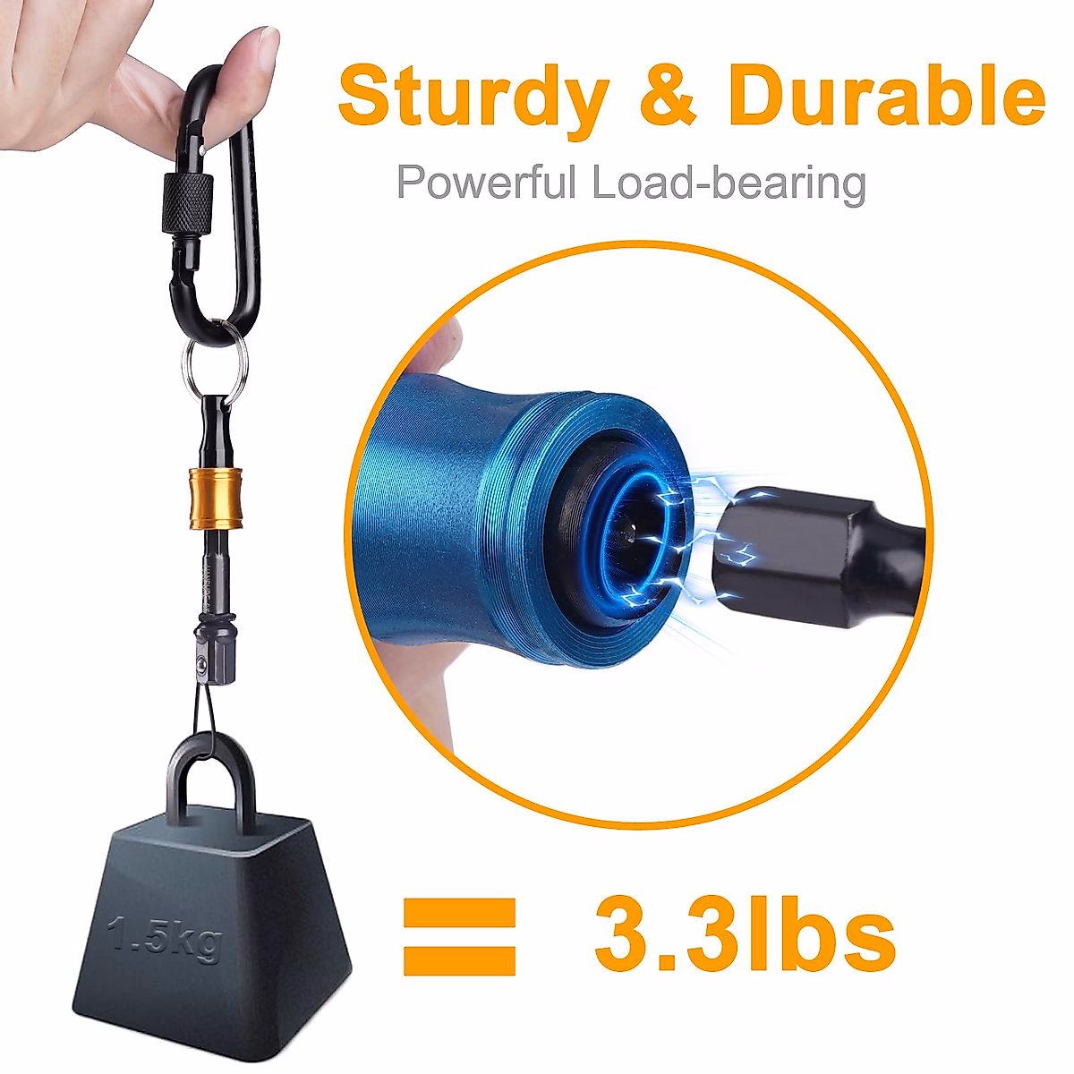 Bit Holder Stocking Stuffers for Men Gifts for Christmas Cool Gadgets Tool 1/4 Hex Shank Socket Magnetic Screwdriver Bit Holder Keychain Impact Driver Extension Bar Birthday Gifts Ideas for Dad Adult