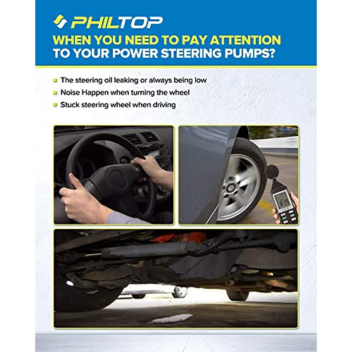 PHILTOP 21-5993 Power Steering Pump Direct Fits Odyssey 1999-2004 3.5L, Accord 1998-2002 3.0L, Power Steering Asist 56110P8A003, 56110P8CA01