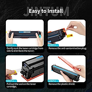 215A (with CHIP) Compatible HP 215A Toner Cartridge Replacement for HP W2310A W2311A W2312A W2313A Works with HP Color Pro MFP M182nw M183fw M182 M183 M155 Printers (4-Pack)