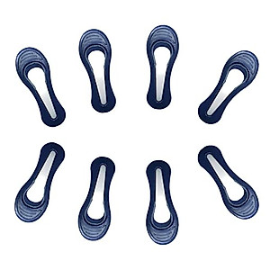 1InTheHome Blue Hanger Clips, Clothing Clips, Plastic Clothes Pins (24 Count)