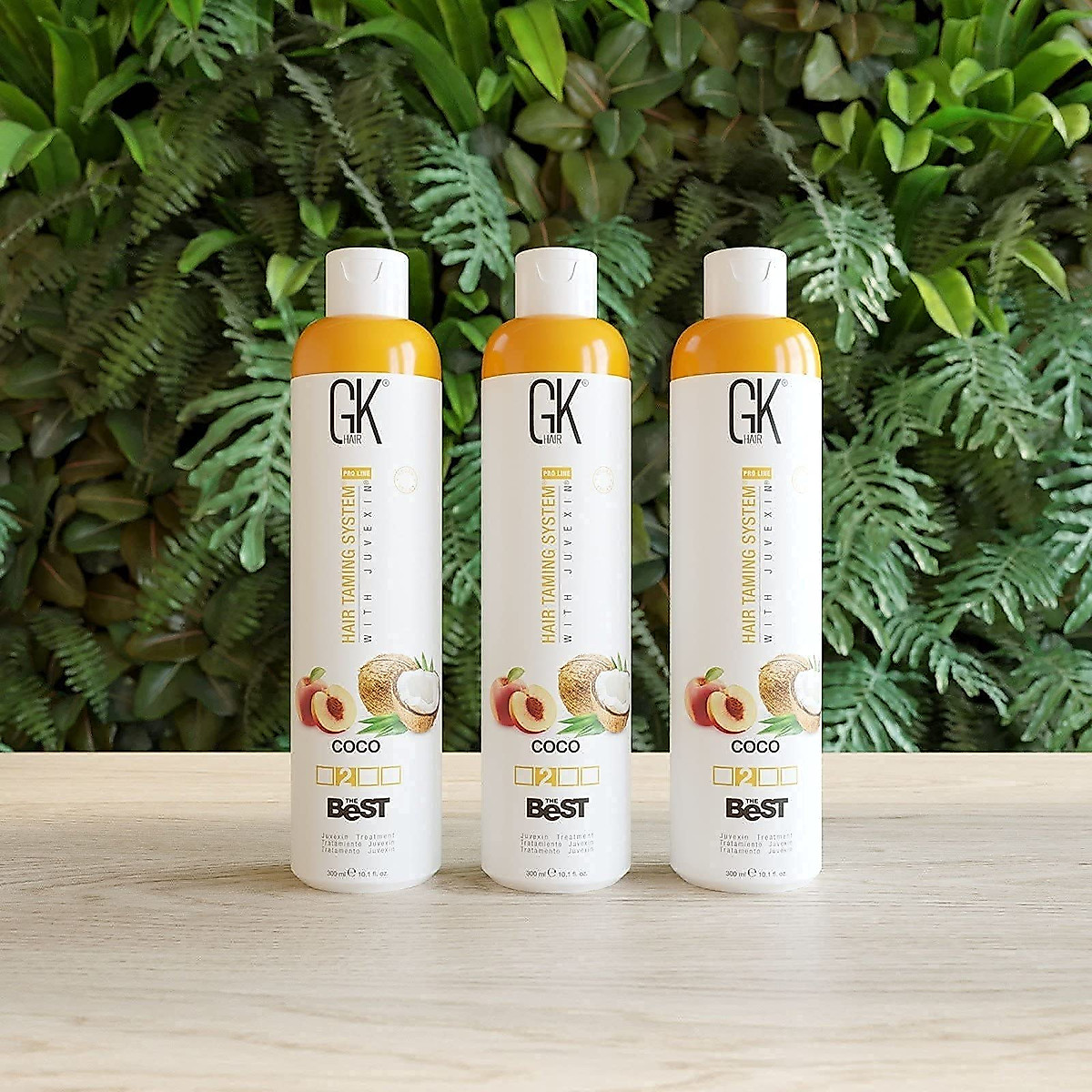 GK HAIR Global Keratin The Best COCO (10.1 Fl Oz/300ml) Smoothing Keratin Hair Treatment - Professional Brazilian Complex Blowout Straightening For Silky Smooth & Frizz Free Hair