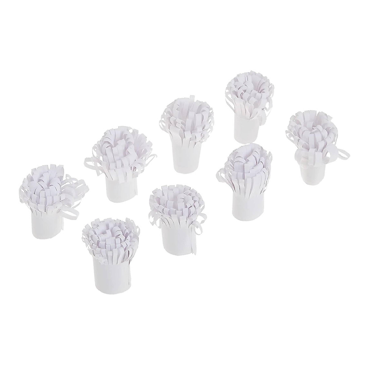 Regency Wraps Paper Frills, Elegant Decorative Holders for Lamb and Pork Chops and Small Chicken Legs, 5/8" Diameter, Small, White, Pack of 8