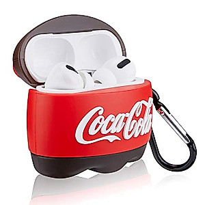 Oqplog for AirPod Pro 2019/Pro 2 Gen 2022 Case Cartoon for AirPods Pro Air Pods Pro Cases Cover Fancy Pretty Trendy Funny Design Fun 3D Cute Unique Soft Silicone for Girls Boys Teen Kids（3D Red Drink）