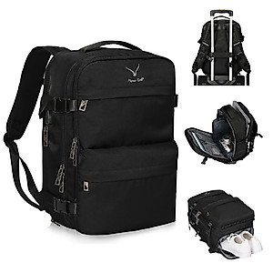 Hynes Eagle 20L Travel Backpack Carry on Backpack Women Men Personal Item Bag for Spirit Airlines Small Nylon Laptop Backpack 14 inches Black