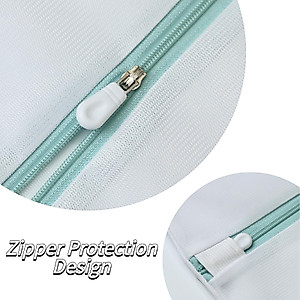 KOLONEEII 2 Pack Mesh Laundry Bag for Delicates 24 x 32 inch Durable Laundry Wash Bags Zippered Dirty Clothes Laundry Garment Bag for Lingeries, Sweaters, Travel, Blankets, Bedding