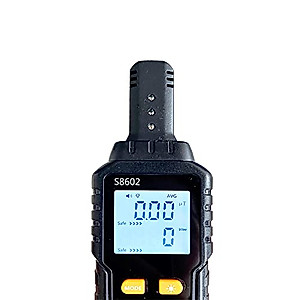 JHEUAYK 3 in 1 EMF Meters, Digital Radiation Dosimeter Geiger Counter, EMF Electromagnetic Radiation Electrical Testers, Electric/Magnetic Field Temperature Detectors, Black