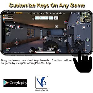 Megadream Android Gamepad Controller, Wireless Key Mapping Gamepad Joystick Perfect for Call of Duty & PUBG Mobile & More, Compatible for Samsung Galaxy HTC LG Other Phone, Not for iOS
