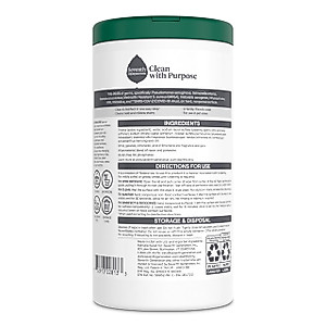 Seventh Generation Disinfecting Multi Surface Wipes, Botanical Disinfectant, 70 Count, Pack of 6