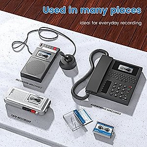 Reshow Dictating Blank Microcassette Tapes - Microassette Tapes for Recording MC-60 Minutes Suited for Lectures and Seminars -3 Pack