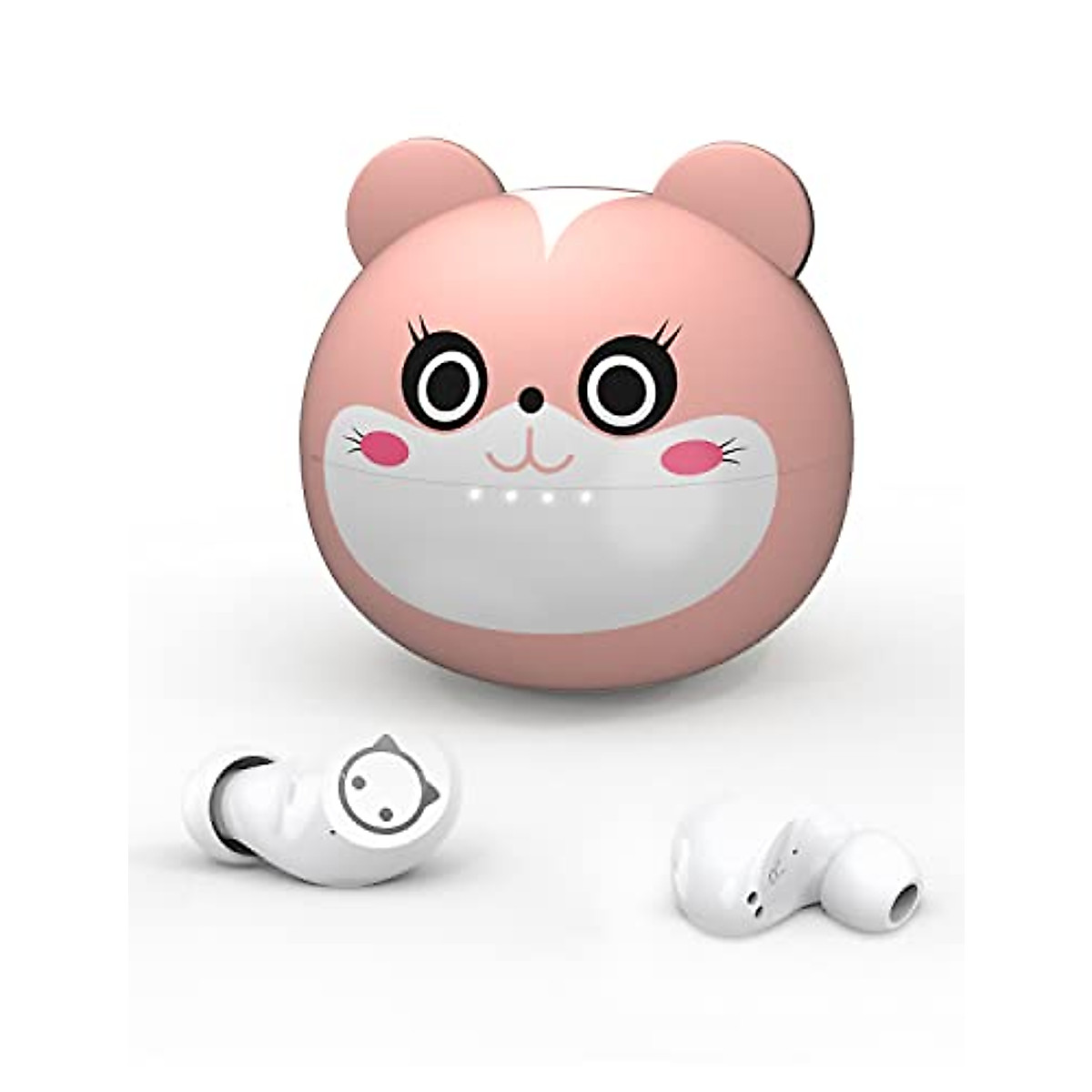 Togetface Kids Bluetooth Earphones - Pink Wireless Kids Earbuds - as a Gift for Kids to use at School 36 Hours Playtime Cordless Girls Earbuds - Cartoon Kids Headphones - for iPhone Android