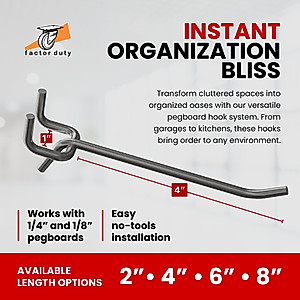 Online Best Service 200 Pack PEG Board Pegboard Shelving Hooks 4" Length Wholesale Lot