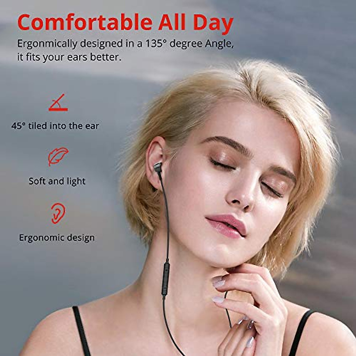 Psong in-Ear Music Earbuds AM100 with high-Fidelity Super bass and immersive Sound Quality. Earphones with Absolute Sound Insulation Noise canceling Earphones. Perfect for Music Enthusiast
