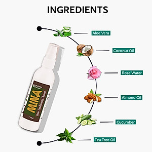 MINA ibrow Conditioning Cleanser for Hair and Skin | Natural and Chemical Free Pre-Cleansing Solution for brow Tint | Remover impurities, Hydrate and Retail Moisture 100ml