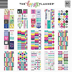 me & my BIG ideas Sticker Value Pack for Classic Planner - The Happy Planner Scrapbooking Supplies - Teacher Theme - Multi-Color - Great for Projects & Albums - 30 Sheets, 1192 Stickers Total