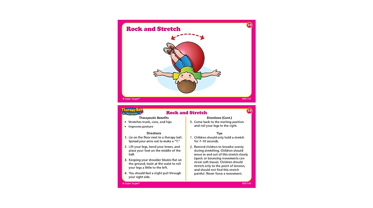 Therapy Ball Activities Fun Deck for Kids | Super Duper
