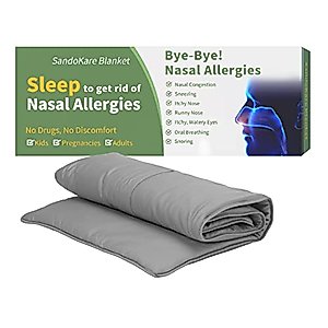 SandoKare Allergy Relief Blanket, All-Natural Alternative to Nasal Spray & Sinus Rinse, Nose Cleaner, Drug-Free Nasal Care for Sinus Relief & Breathe Right, Non-Drowsy Safe for Baby, Kid, Child, Adult