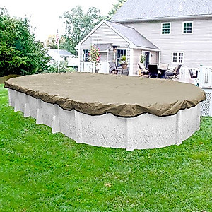 Pool Mate 312141-4-PM 20-Year Professional-Grade Winter Oval Above-Ground Pool Cover, 21 x 41-ft, Tan