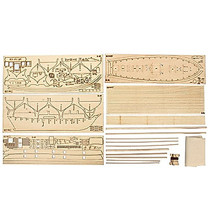 EastVita Wooden Model Ships Kits to Build for Adults, Wooden Ship Model Kit, 1/100 Scale Wooden Wood Sailboat Ship Kits for Collections Handmade Competition Boat Model Hobby