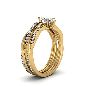 SISGEM Marquise Cut Infinity Twist Engagement Rings Set for Women,1.84/2.84 CTW Moissanite Rings Sterling Silver Wedding Engagement Anniversary Bands Set Free Engraved (silver-yellow)