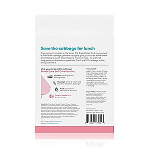 Frida Mom Breast Mask for Engorgement- Made with Cabbage, Jasmine + Sage to Relieve Engorged Boobs + Breastfeeding Weaning- 2 Sheet Masks - No Artificial Fragrances, Phthalates, or Parabens