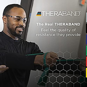 THERABAND Professional Latex Resistance Bands, Individual 6 Ft Elastic Band for Upper & Lower Body Exercise, Physical Therapy, Pilates, At-Home Workouts, 6 Foot, Green, Heavy, Intermediate Level 1