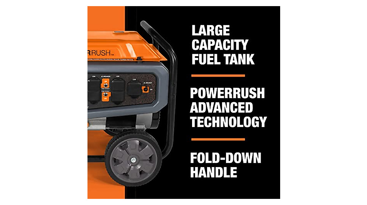 Generac GP3600 3,600-Watt Portable Generator with PowerRush Tech