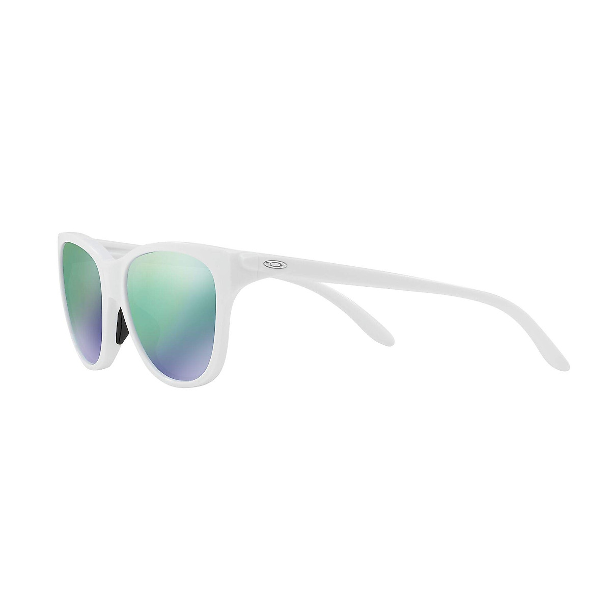 Oakley Women's OO9357 Hold Out Cateye Sunglasses, Polished White/Jade Iridium, 55 mm