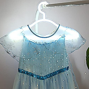 Neon Light Coat Clothing Hanger - USB Powered Clothes Hanger Stand,Convenient to Use with Switch, Practical Clothes Organizer Hanger, Romantic Decoration for Bedroom, Shop, Home Germplasm