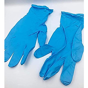 Bebenuvo Viet Glove Ezcare Nitrile Exam Disposable Gloves| 100 Gloves 1 box | 4 Mil 4 grams| Powder-Free (L, Blue)