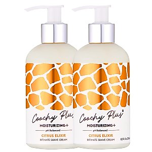 Coochy Intimate Shaving Cream MOISTURIZING Plus CITRUS ELIXIR For Pubic, Bikini Line, Armpit - Rash-Free With Patent-Pending Formula – Prevents Razor Burns & Bumps, In-Grown Hairs, Itchiness 2 Pack