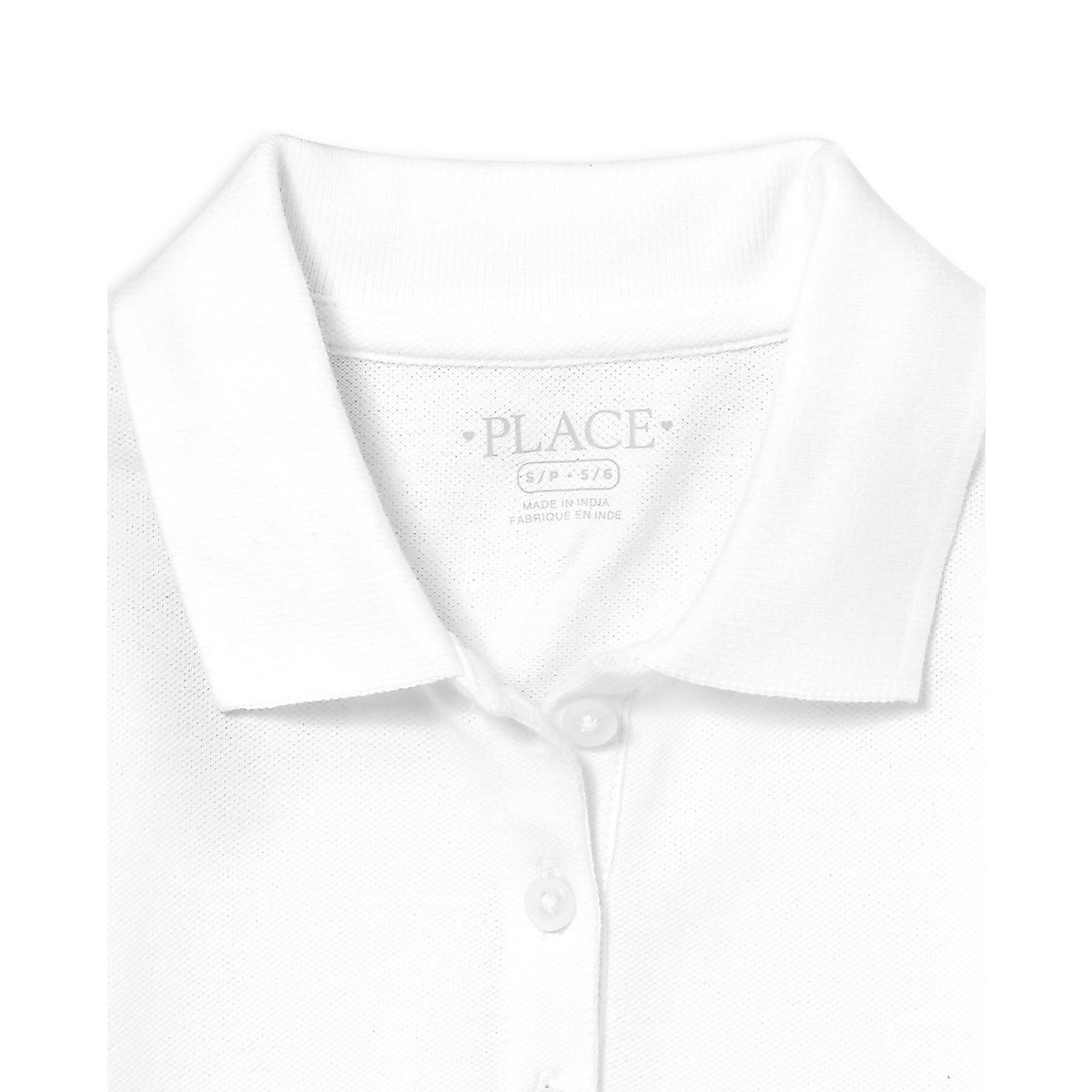 The Children's Place girls Long Sleeve Pique School Uniform Polo Shirt, White Single, Small US