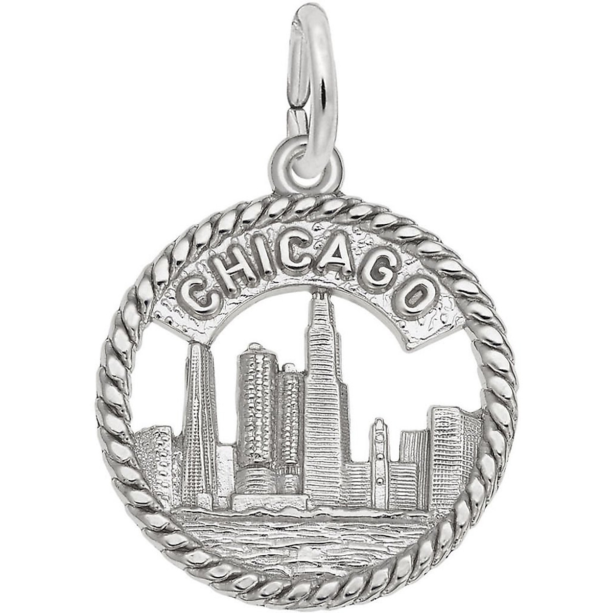 Sterling Silver Chicago Skyline Charm