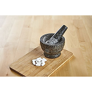 IMUSA USA Small Polished Mortar and Pestle, 3.75”, Granite