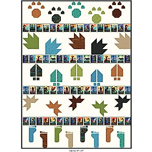 Riley Blake Legends of The National Parks Footprints, Fabric by The Yard (Sand)