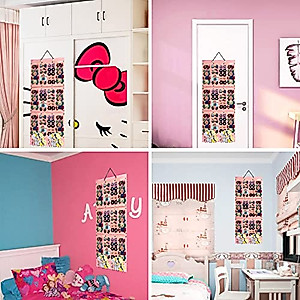 Bow Holder for Girls Hair Bows, Hair Bows Holder Extra Large Capacity, Hair Bows Organizer 27 Ribbons, Baby Hair Accessory Storage Display, Baby Headbands Holder for Room, Closet, Birthday Day Gift