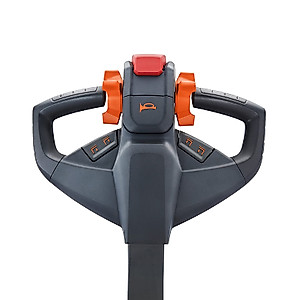 Tory Carrier Electric Pallet Jack/Truck Power Lithium Battery 3300lb Capacity 48x27 Forks Used in Warehousing and Handling-Orange Style