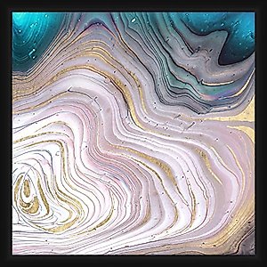 Maxfield Home Ripple Effect ll Framed Wall Art, 24x24, Multi-Color