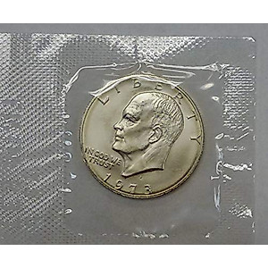 1973 S Eisenhower IKE 40% Silver Dollar Uncirculated in Blue Package