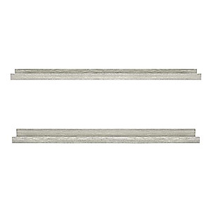 MCS Picture Ledge Shelf, Room Decor Floating Shelf, Gray Woodgrain, 35 Inch, Set of 2