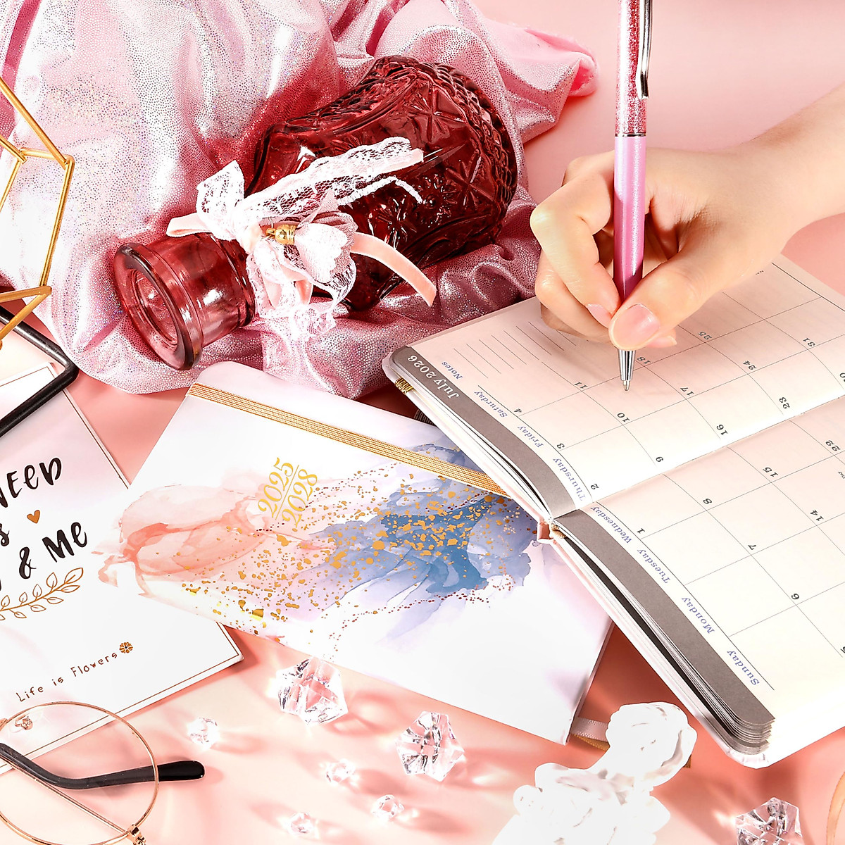 2023-2025 Pocket Planner/Calendar - Monthly Pocket Planner/Calendar 2023-2025, 36 Months from Jan. 2023 to Dec. 2025, 6.3" x 3.7"，Pocket Planner with Pen Hold, Inner Pocket and 63 Notes Pages