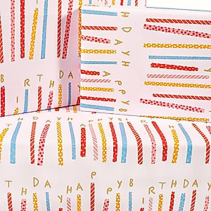 CENTRAL 23 - Happy Birthday Wrapping Paper - 6 Gift Wrap Sheets - Bday Candles - For Men Women Boys Girls - Made in the UK - Recyclable