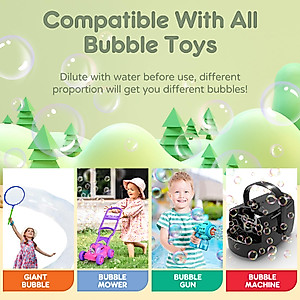 Zerhunt Bubbles for Kids Toddlers: 33.8OZ Bubble Concentrate Solution for Bubble Machine| Bubble Solution Refill for Giant Bubble Wand, Bubble Gun Blower, Birthday Party Favors Wedding(Yellow)