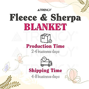 TRIENCY Mushroom Blanket Personalized Blankets for Adults Kids Mushrooms Fleece Or Sherpa Throws 60x80 50x60 Custom Name Birthday Baby Shower Christmas Customized Gifts Bedding Couch Decor