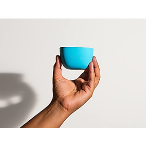 Avanchy Silicone Baby Bowls MINI Prep Bowl Set for Babies Kids Toddler for Feeding Food 4 oz, Green 2 Pack