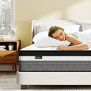 Bednew Queen Mattress 12 Inch Medium Firm Hybrid Spring Mattress in a Box, Pocketed Spring Mattress with Multiple Layer Foam, Supportive and Pressure Relieving, CertiPUR-US Certified
