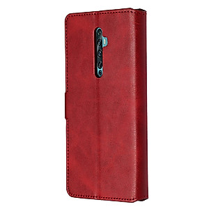 Case for Oppo Reno2 Z Wallet Case,with Card Holder Kickstand Magnetic Closure PU Leather Flip Case Cover for Oppo Reno2 Z 6.53" -Red