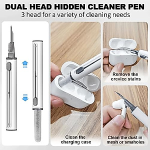 Linsaner for AirPods Pro Case Cover with Cleaning Pen and Replacement Eartips(S/M/L), Full Protective Silicone Skin Accessories for Women Men Girl with Apple AirPods Pro Case,Front LED Visible，Black